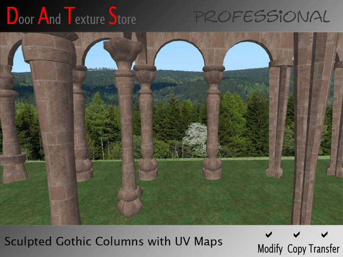 Second Life Marketplace - DATS Sculpted Gothic Columns, 11 Sculpted ...
