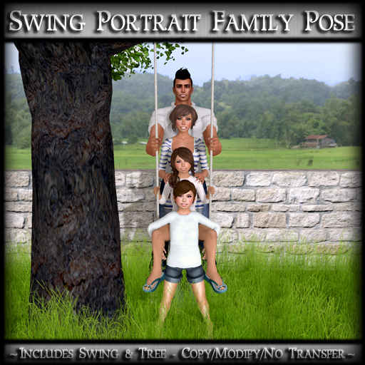 Second Life Marketplace - *MP* Swing Portrait (Family Pose Prop)