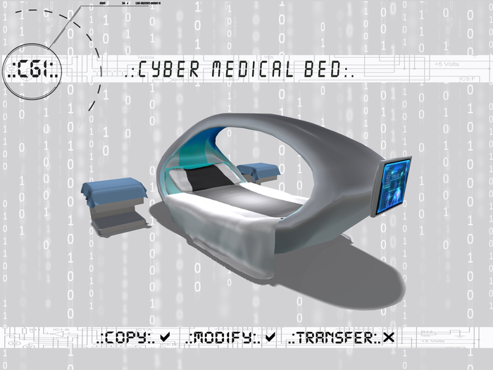 Second Life Marketplace - .:CGI:. Cyber Medic Bed