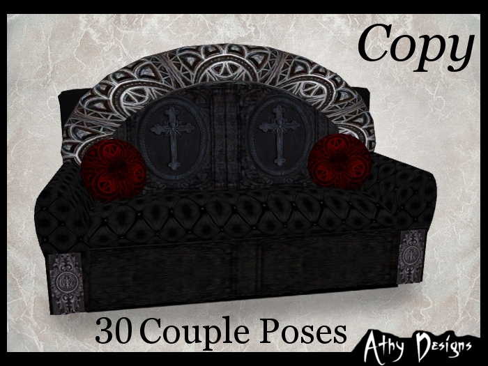 Second Life Marketplace - Goth Cross Love Seat