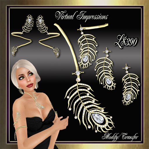 Second Life Marketplace - Virtual Impressions Feather 5 Piece Set in ...