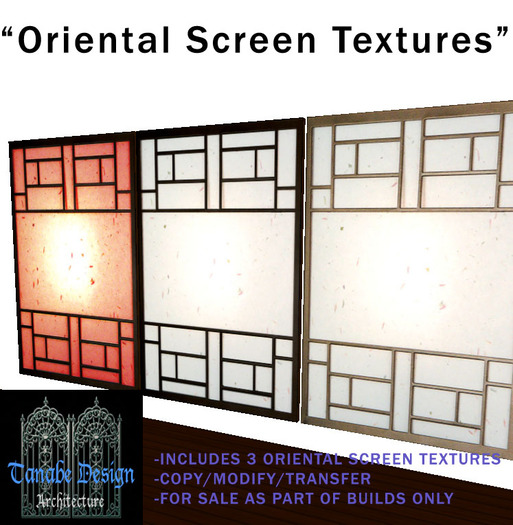 Second Life Marketplace - Oriental Screen textures