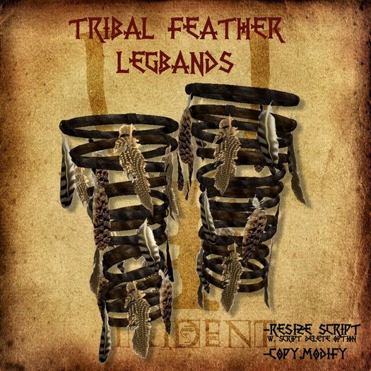 Second Life Marketplace - Tribal Feather Legbands