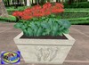 Second Life Marketplace - Planter marbre bas-relief with red flowers