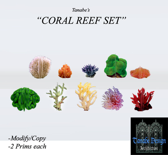 Second Life Marketplace - "Coral Reef set" boxed