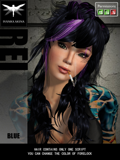 Second Life Marketplace Iarei Hair Blue