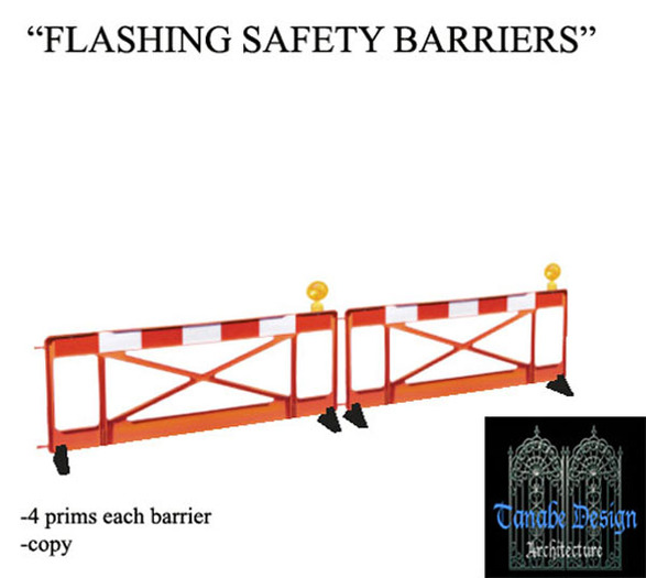 Second Life Marketplace - "Flashing safety barriers"BOXED