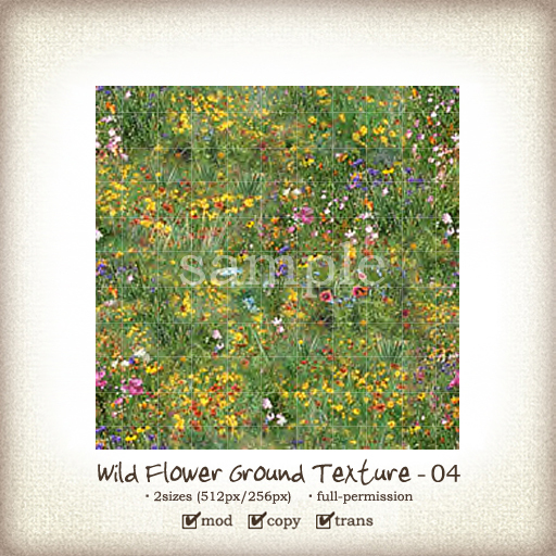 Second Life Marketplace - (iTuTu) Wild flower ground texture - 04