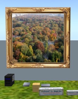 Second Life Marketplace - Antique Wood Gold Wall Frame with Ny skyline ...