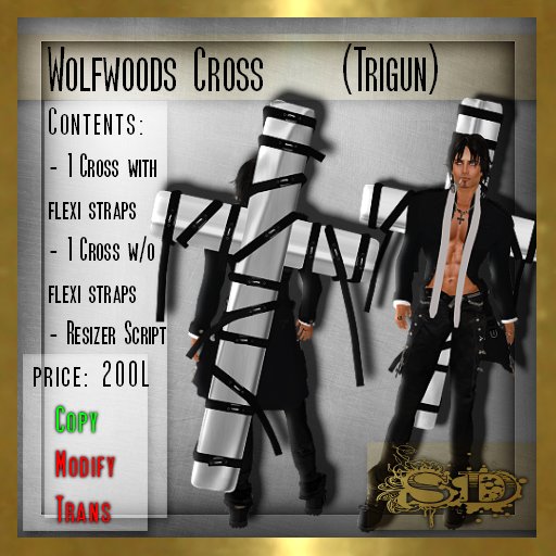 Second Life Marketplace - SD - Wolfwood's Cross (Trigun)
