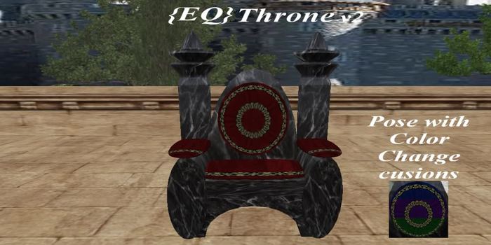 Second Life Marketplace - {EQ} Throne Chair v2 boxed
