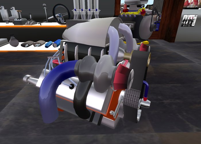 Second Life Marketplace - Twin Turbo superCharged Race Engine-Full Perm