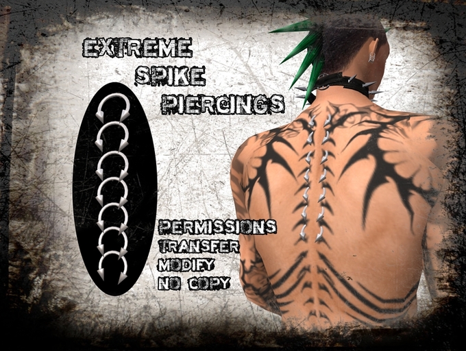 Second Life Marketplace - Extreme Spike Piercings - Autumn Flowers ...