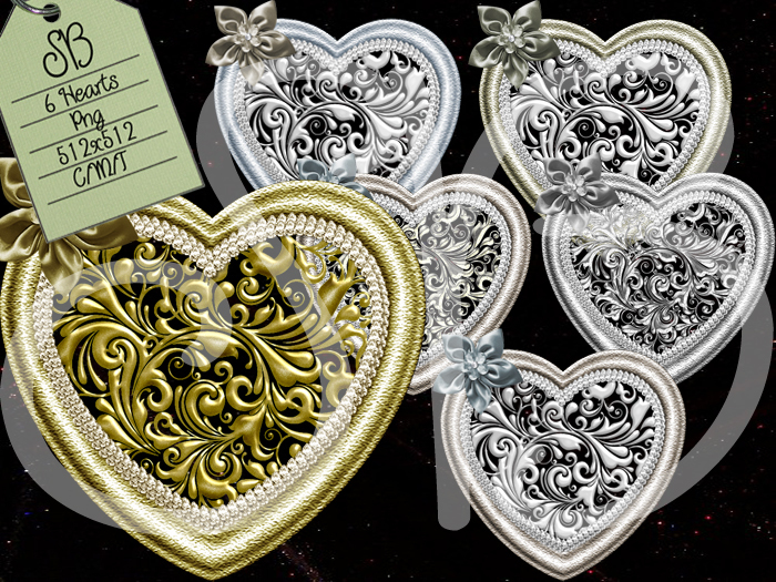Second Life Marketplace - SB FANCY HEART TEXTURES