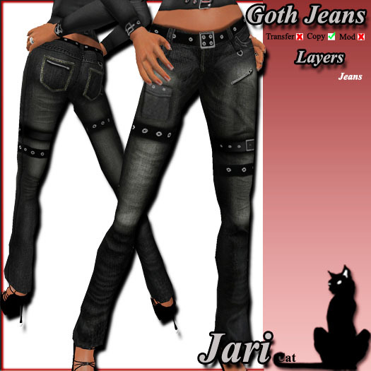 Second Life Marketplace - Jaricat 801 Goth Jeans Female