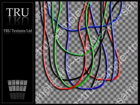 Second Life Marketplace - 10 Electronic Wire on Transparent Alpha Textures