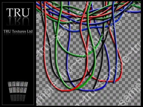 Second Life Marketplace - 10 Electronic Wire on Transparent Alpha Textures