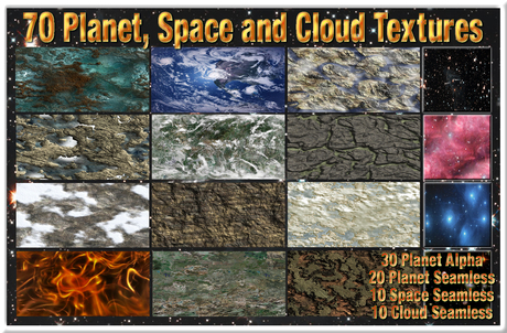 Second Life Marketplace - 70 PLANET, SPACE AND CLOUD TEXTURES. HIGH RES ...