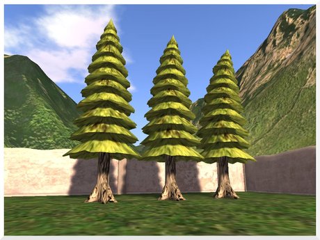 Second Life Marketplace - Full Perm 1 Prim Pine Trees Pack Pine Tree ...