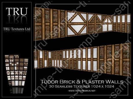Second Life Marketplace - 12680: 32 x Seamless Wood Beamed Tudor Wall ...
