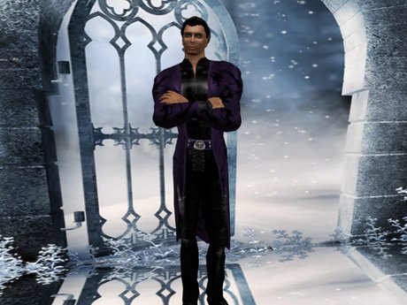 Second Life Marketplace - Gothic Man Outfit - Black & Purple