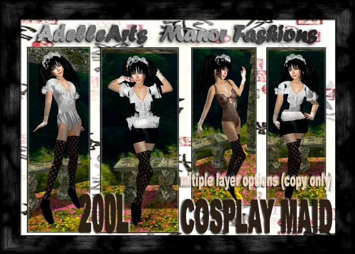 Second Life Marketplace - AdelleArts Cosplay Maid Outfit