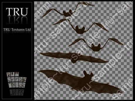 Second Life Marketplace - 29683: Sept 08 - 13 x Bats On Alpha Textures
