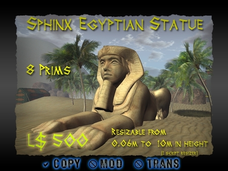 Second Life Marketplace - Sphinx Statue