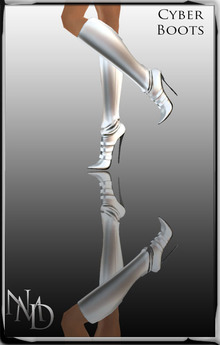 Second Life Marketplace - .:[NMD]:. Cyber Boots Box Silver