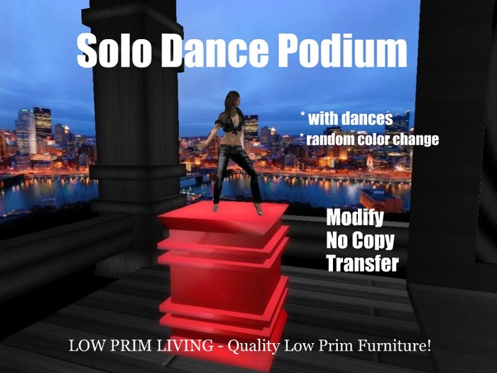 Second Life Marketplace - Solo Dance Podium - color change w/ dances ...