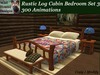Second Life Marketplace - [WHD] -- Rustic Log Cabin Bedroom - Set 3 ...