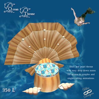 Second Life Marketplace - Bliss Shell Throne - Animated - Boxed