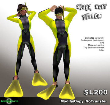Second Life Marketplace - AB Scuba Suit Yellow
