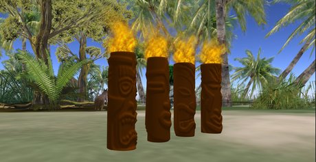 Second Life Marketplace - Tiki totem torches