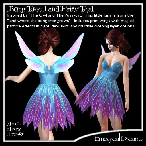 Second Life Marketplace - ~Empyreal Dreams~ Bong Tree Fairy TEAL