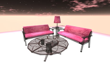 Second Life Marketplace - 1 prim "Living Room 3.5G w Table, 2 Sofas ...