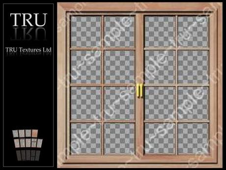 Second Life Marketplace - 23889: 9 x Transparent Wood Poplar Window ...