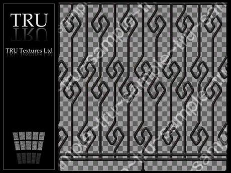 Second Life Marketplace - 24245: 10 Seamless Wrought Black Iron Railing ...