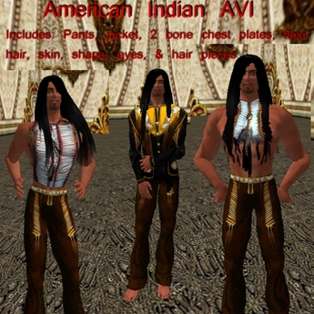 Second Life Marketplace - American Indian Male AVI