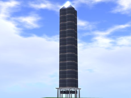 Second Life Marketplace - Modern Office Tower - 215 metres tall!