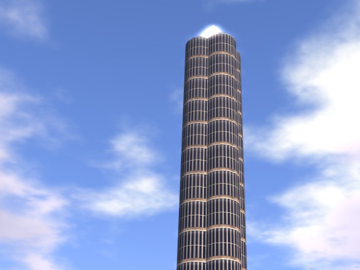 Second Life Marketplace - Modern Office Tower - 215 metres tall!