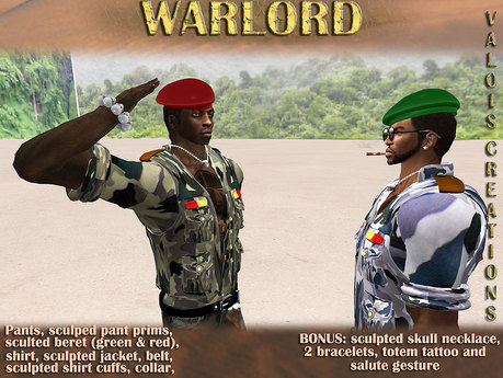 Second Life Marketplace - VC - Para-military uniform 2 in 1 - 'Warlord'