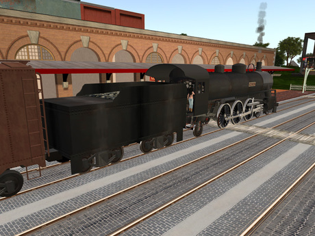 Second Life Marketplace - Steam locomotive 4-6-2- NOW DRIVABLE