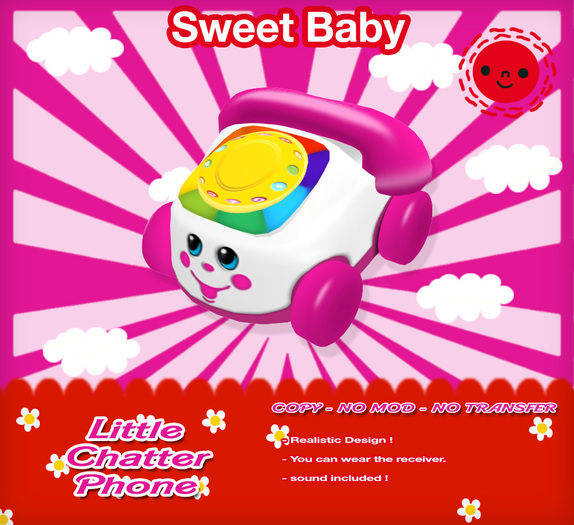 Second Life Marketplace - Sweet Baby - Little Chatter Phone Pink