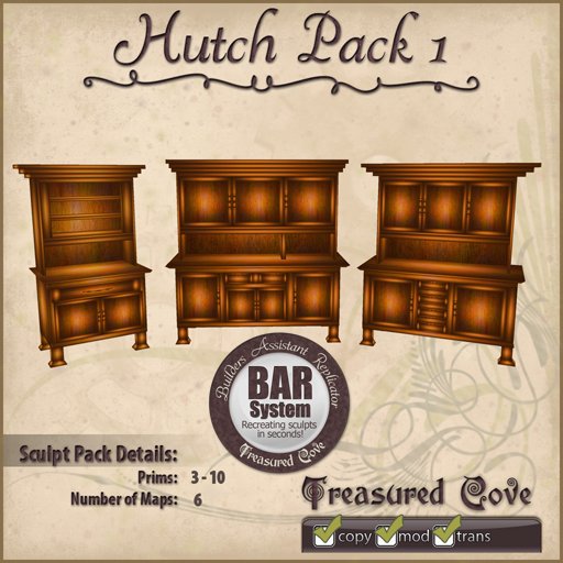 Second Life Marketplace - -TC- Hutch Pack 1 Clearance Priced
