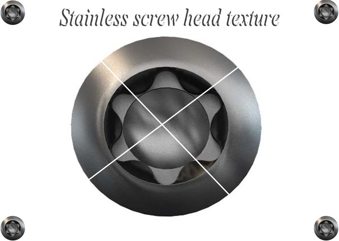 Second Life Marketplace - FULL PERM Stainless Screw Head Texture