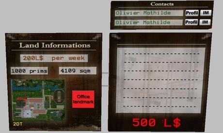 Second Life Marketplace - Land sale infos board