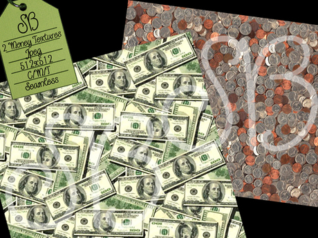 Second Life Marketplace - SB 2 SEAMLESS MONEY TEXTURES