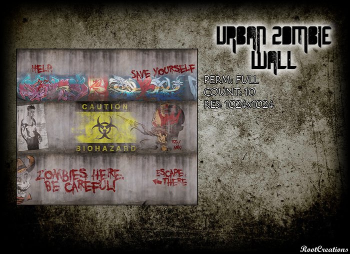 Second Life Marketplace - [ROOT] URBAN ZOMBIE WALL