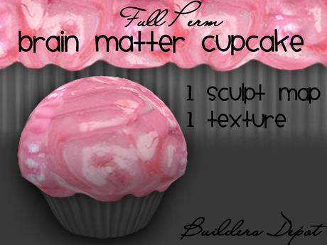 Second Life Marketplace - FULL PERM Brain Matter Cupcake Sculpt Map ...